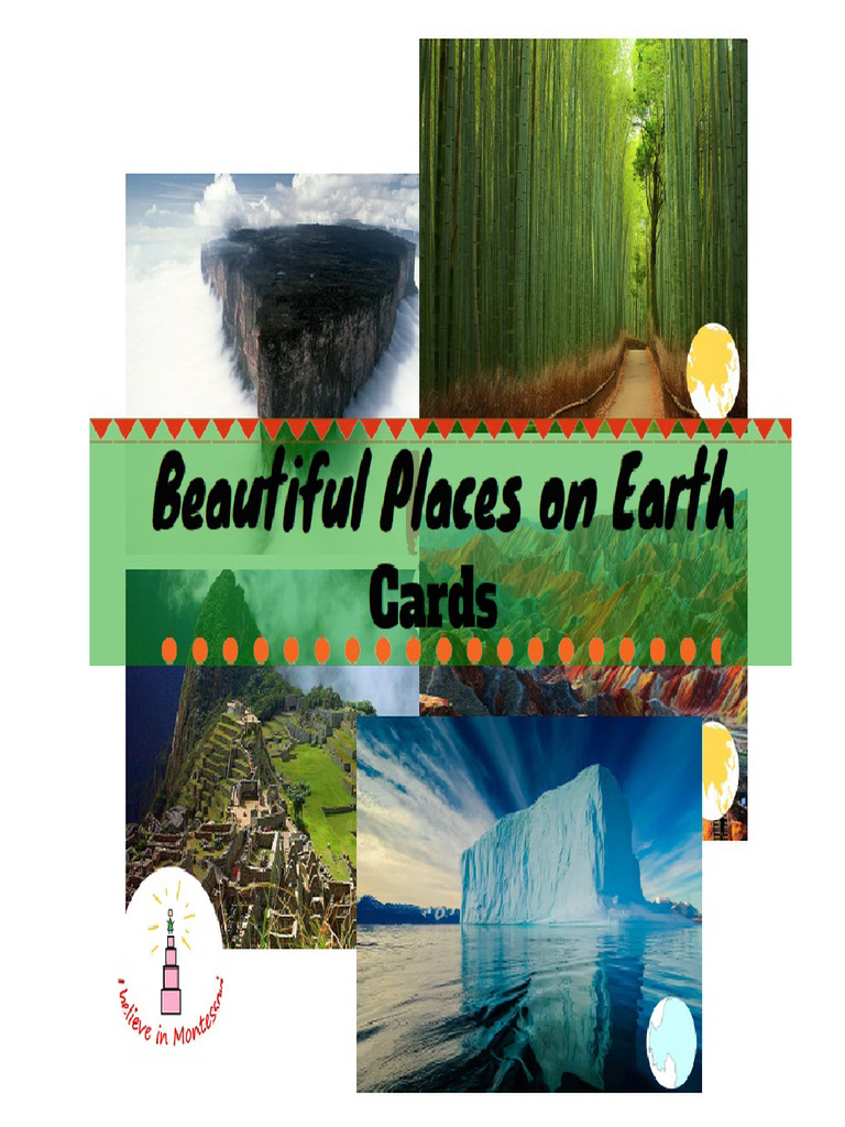 Beautiful Places On Earth Montessori Cards | PDF | Earth Sciences ...