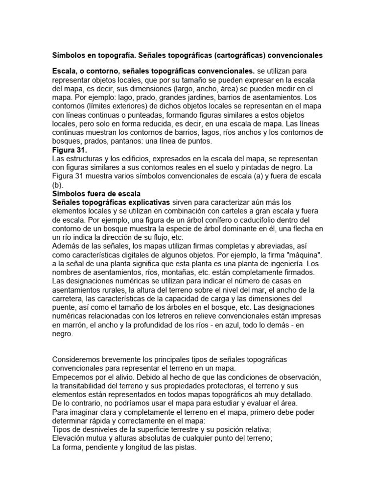 Símbolos y señales en topografía | PDF | Mapa | Terreno
