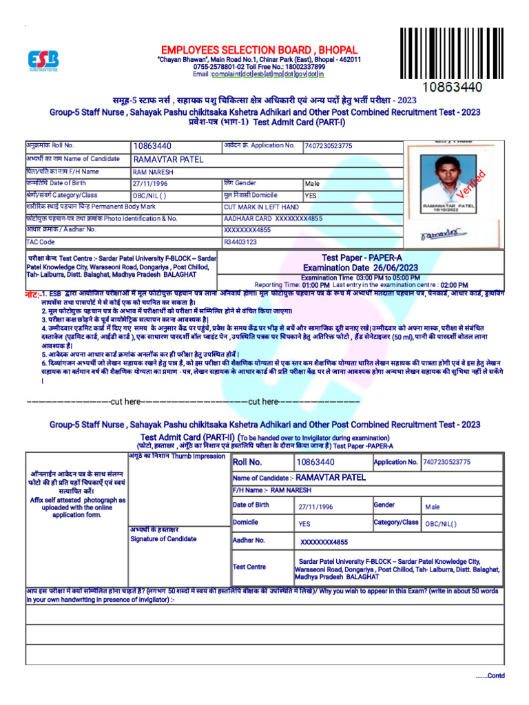 Employees Selection Board | PDF
