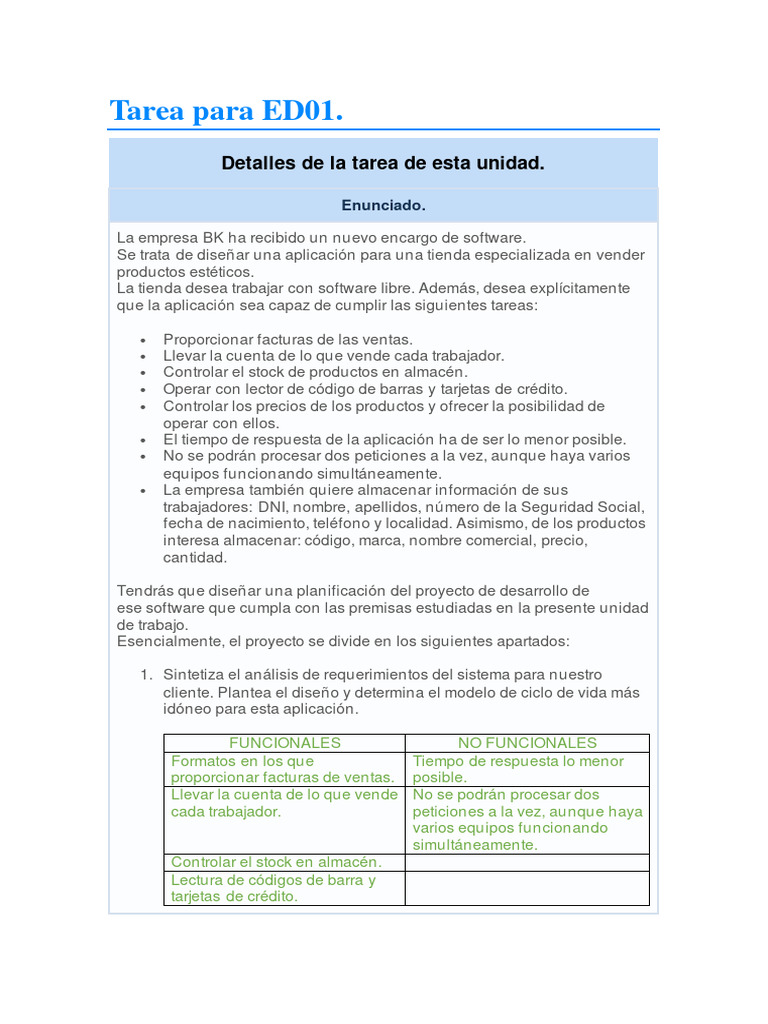 ED01 Tarea | PDF | Software | Aplicación web