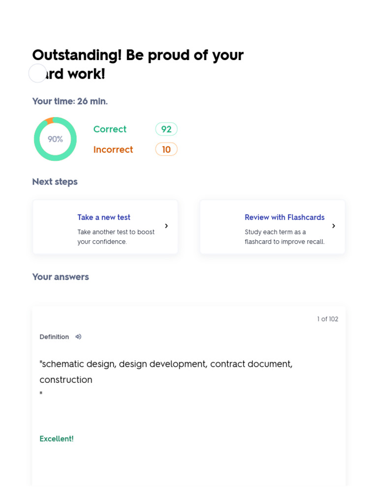 PP Part 1 - Quizlet 102 Items | PDF | Specification (Technical Standard) | Architect