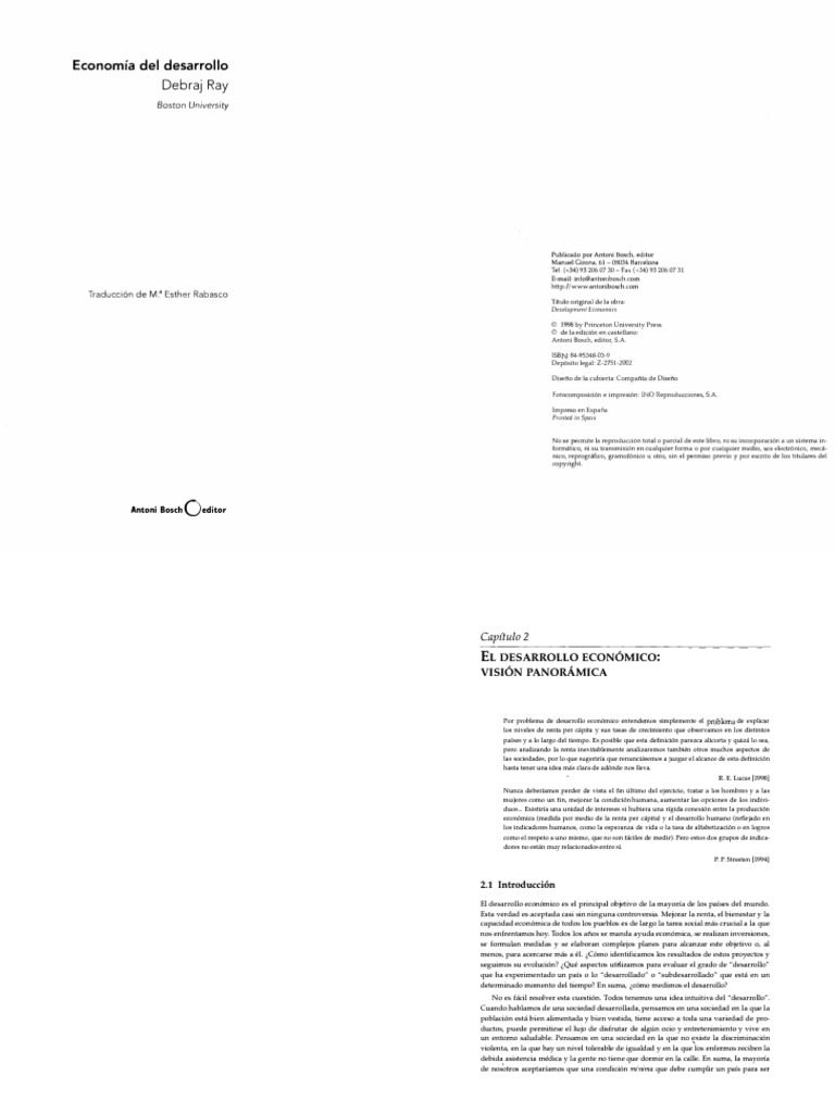 Ray, Debraj - Economía Del Desarrollo. Cap. 2 | PDF | Paridad del poder ... Ray, Debraj - Economía Del Desarrollo. Cap. 2 | PDF | Paridad del poder ...