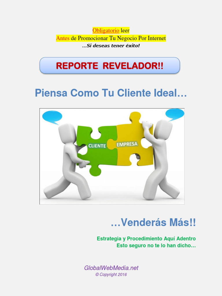 Piensa Como Tu Cliente Ideal F | PDF | Marketing | Verdad