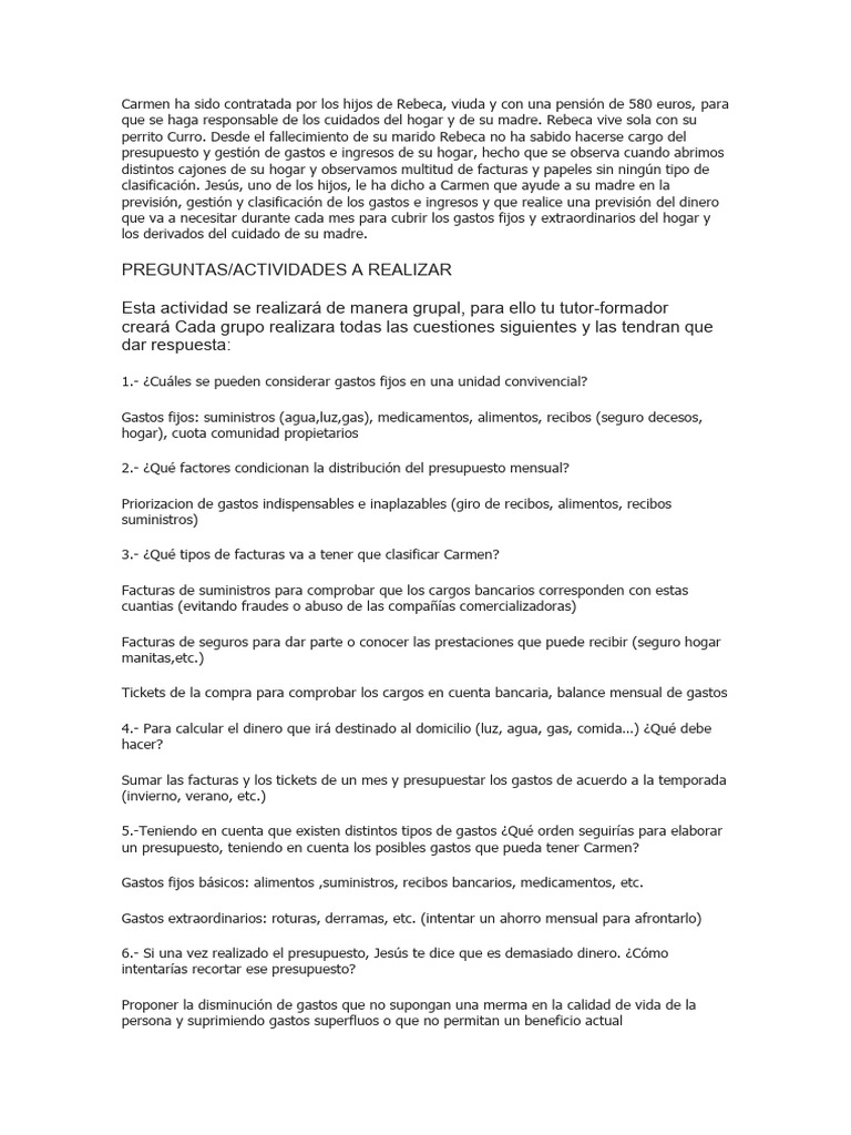 Actividad Grupal | PDF | Presupuesto