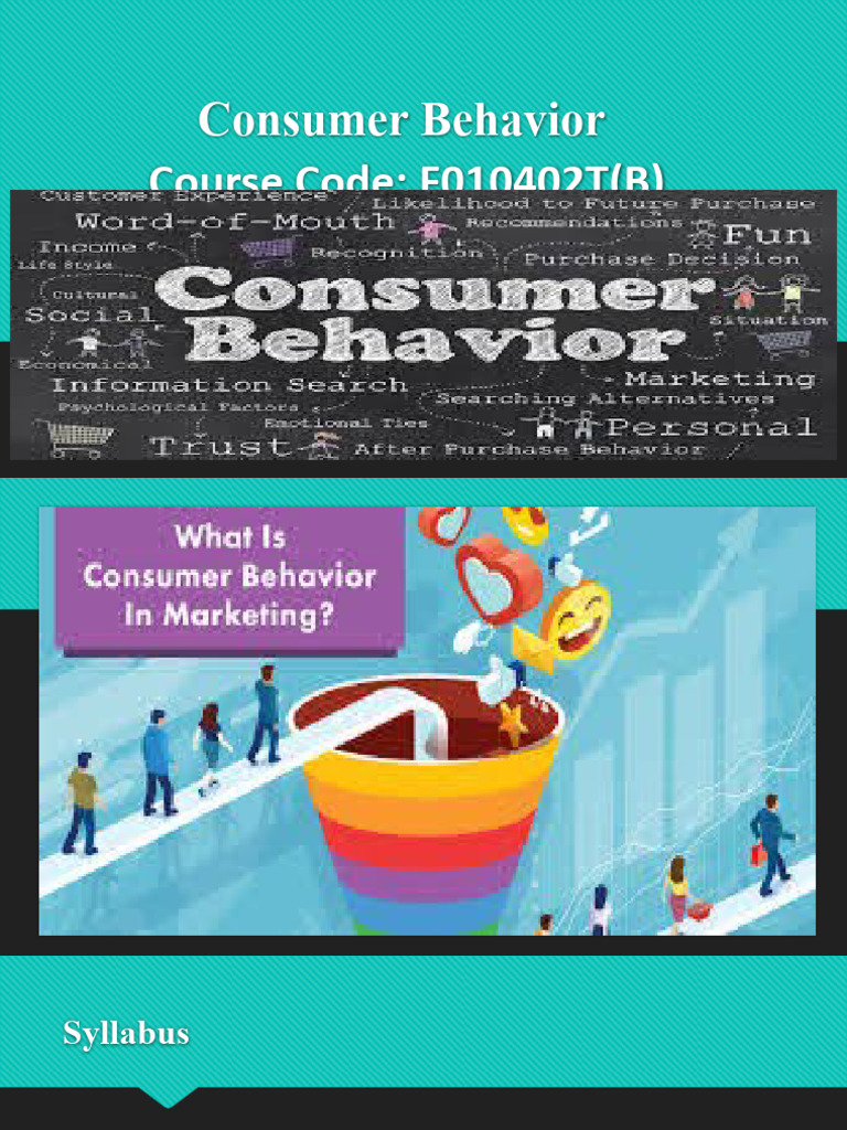 Consumer Behaviour Lecture Zero Pdf Consumer Behaviour Marketing