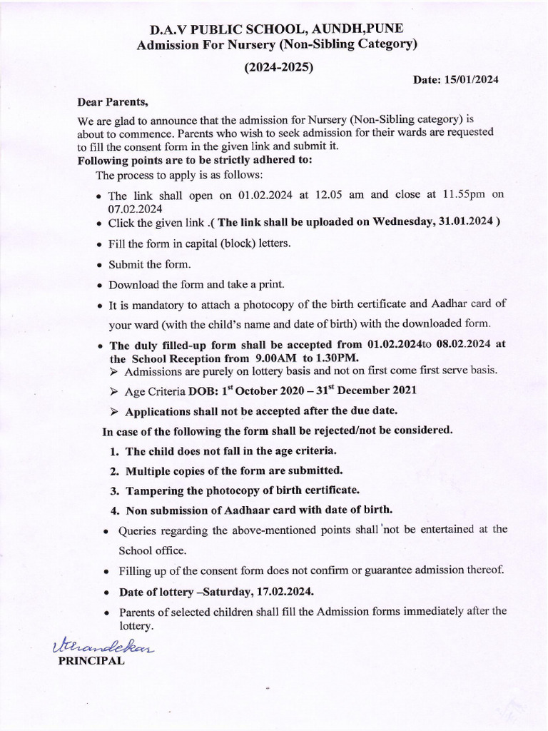 FMT - Nursery 2024-25 | PDF