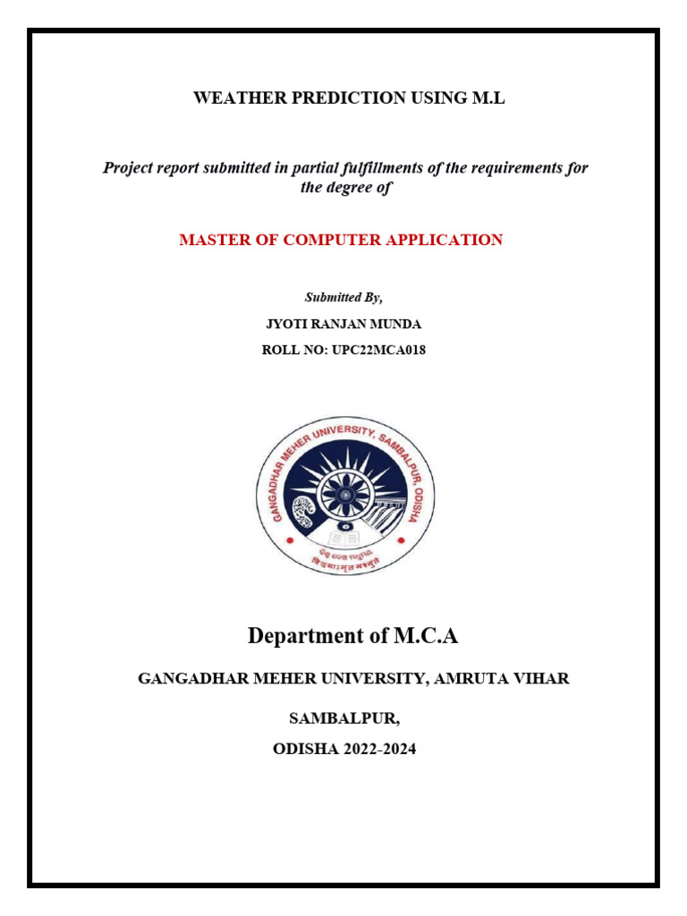 Weather Forcasting System | PDF | Science & Mathematics