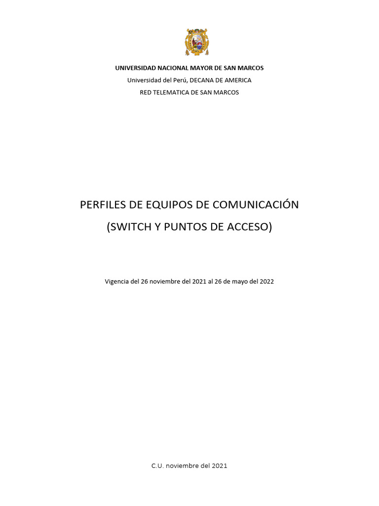 Especificaciones Tecnicas de Router para UNMSM | Descargar gratis PDF ...