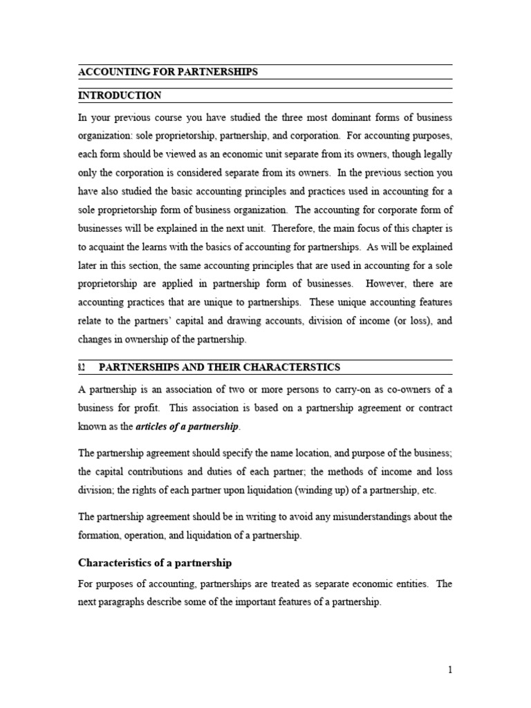 Accounting For Partnerships | PDF | Partnership | Debits And Credits