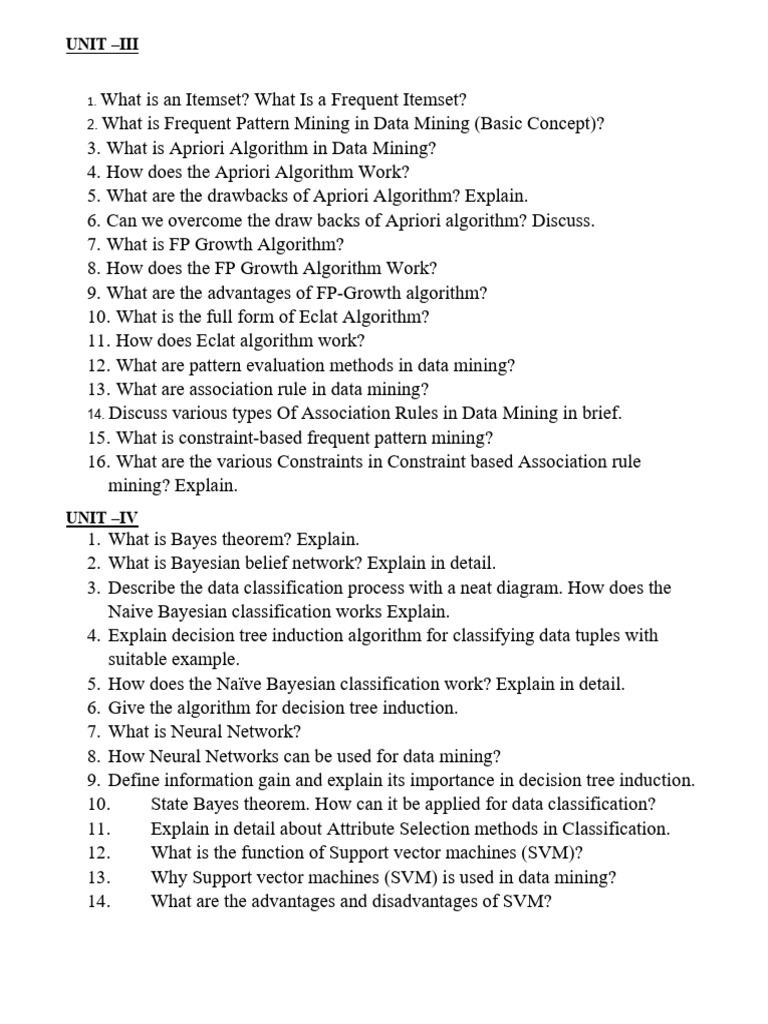 Assignments unit III unit IV and unit V | PDF | Cluster Analysis | Statistical Classification