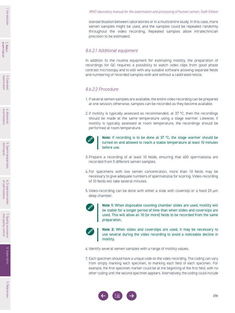 Manual Esperma Oms 6 Ed (250-292) | Download Free PDF | Semen