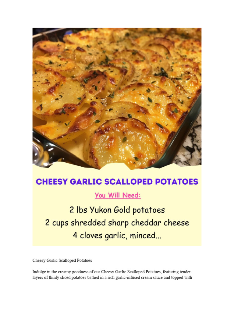 Cheesy Garlic Scalloped Potatoes | PDF