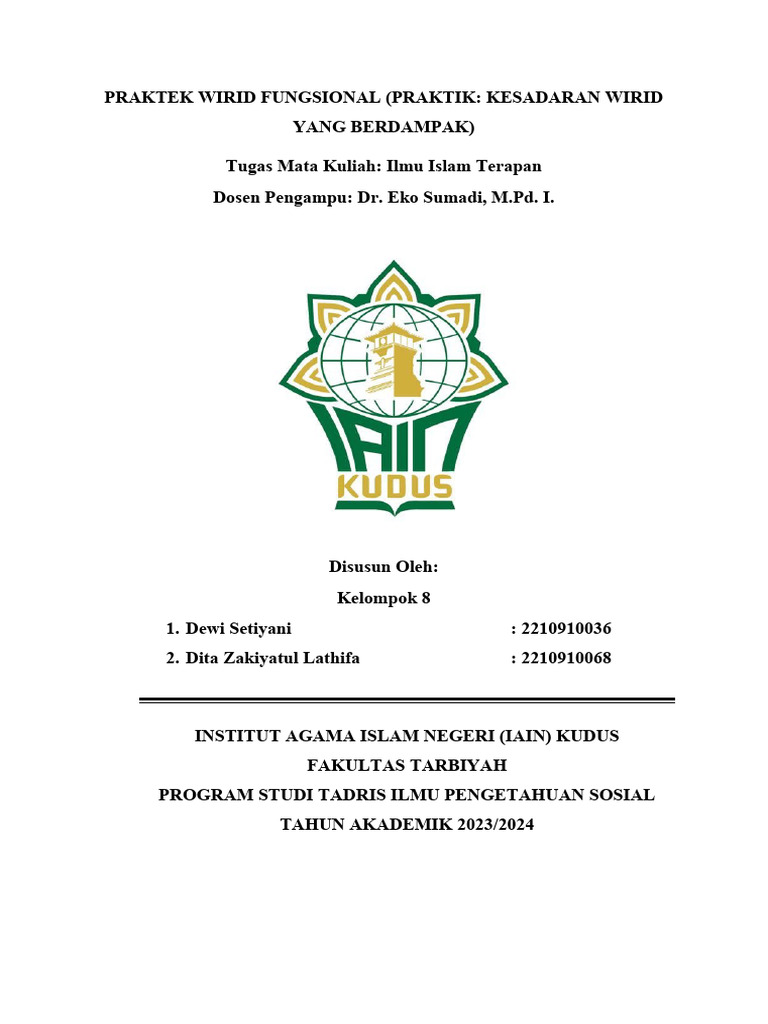 Praktek Wirid Fungsional | PDF | Agama & Spiritualitas