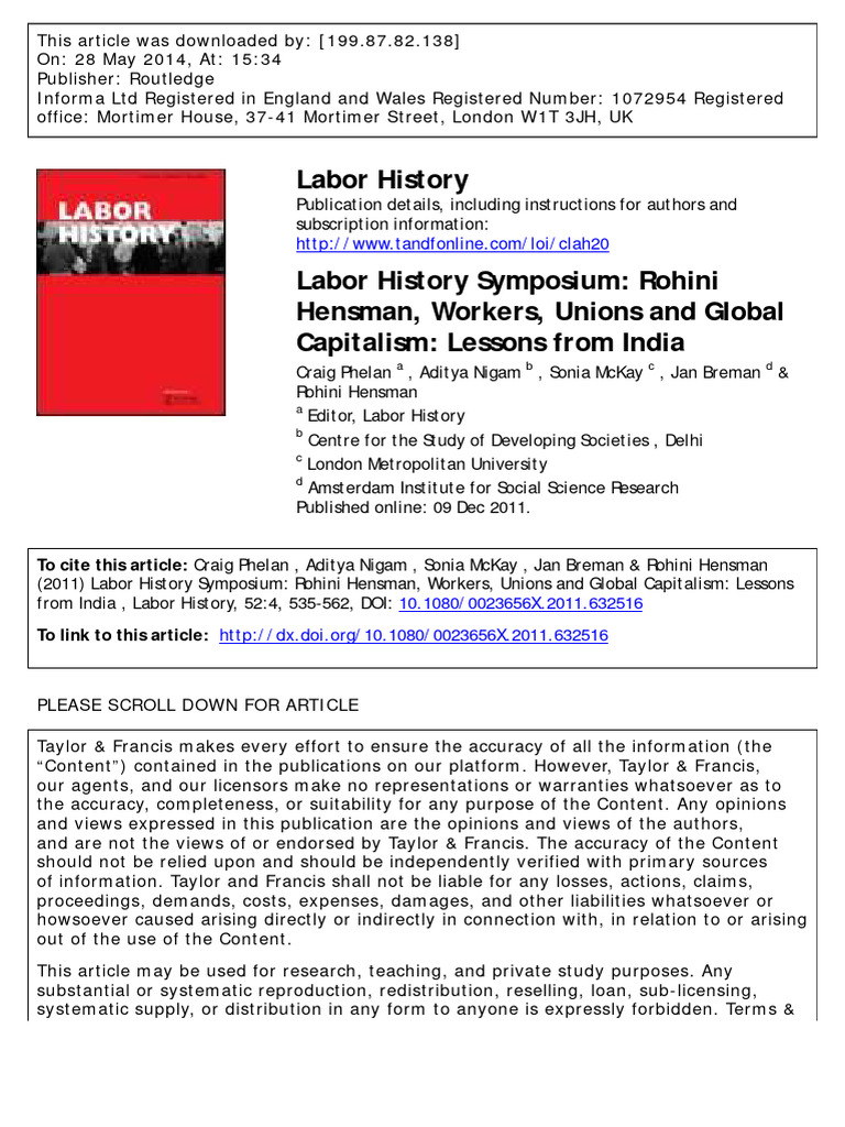 Rohini Book Review | PDF | Workforce | Labour Economics
