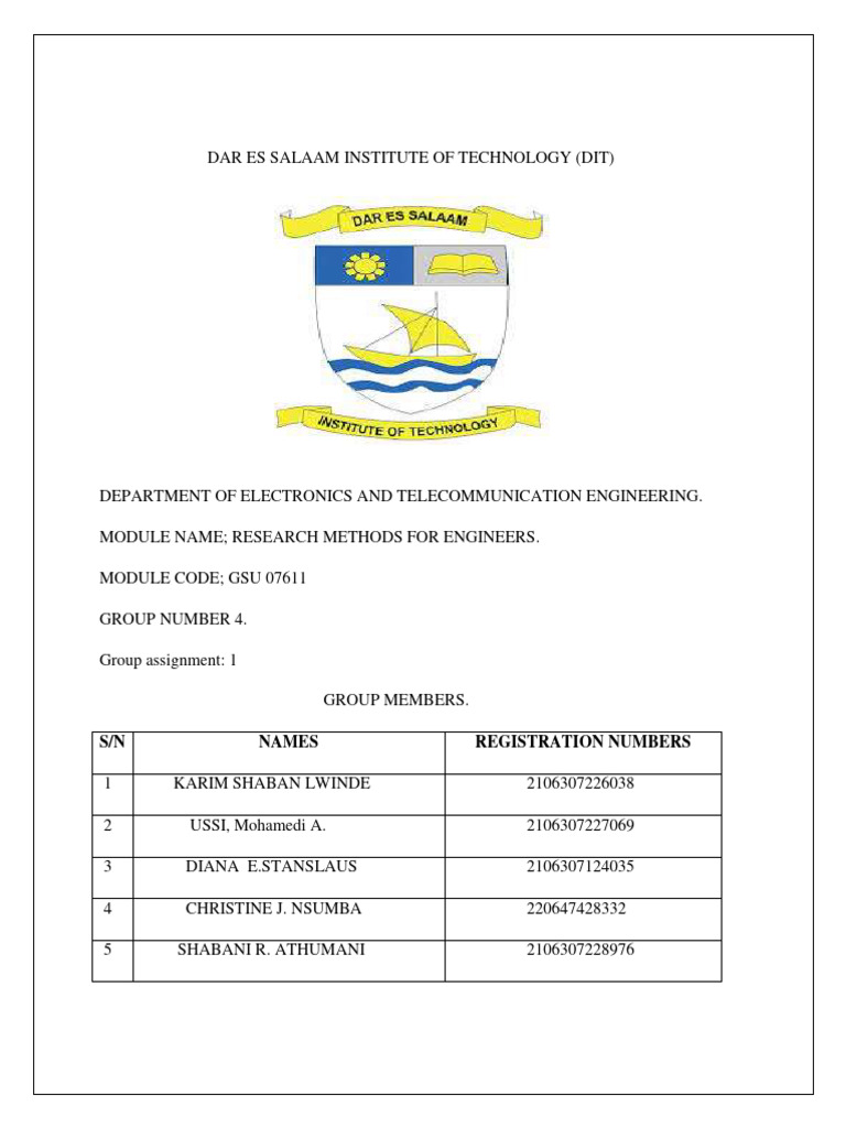 S/N Names Registration Numbers | PDF | Methodology | Scientific Method