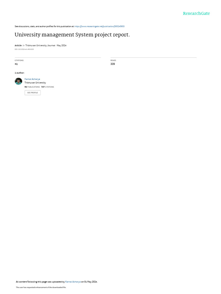 Universitymanagement Systemprojectreport | PDF | Menu (Computing ...
