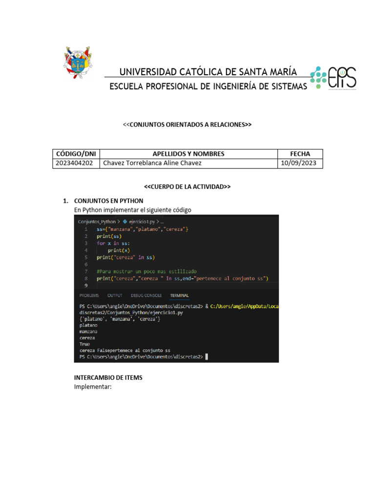 Lab02 Estructuras Discretas | PDF | Python (lenguaje de programación ...