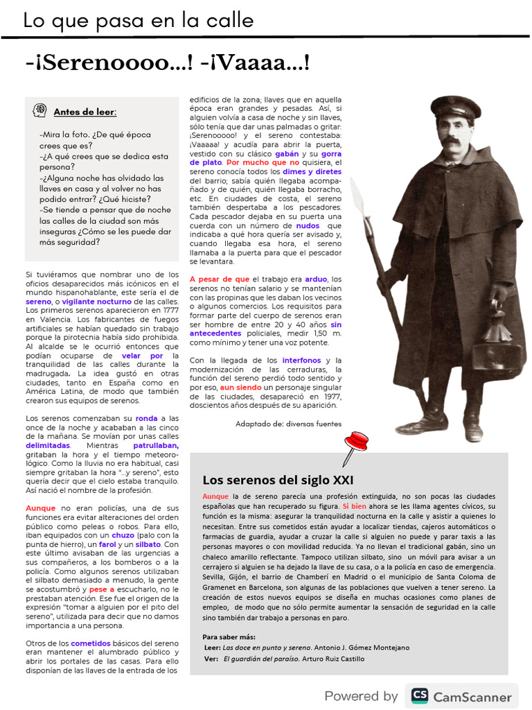 Lección-E - El Sereno | PDF