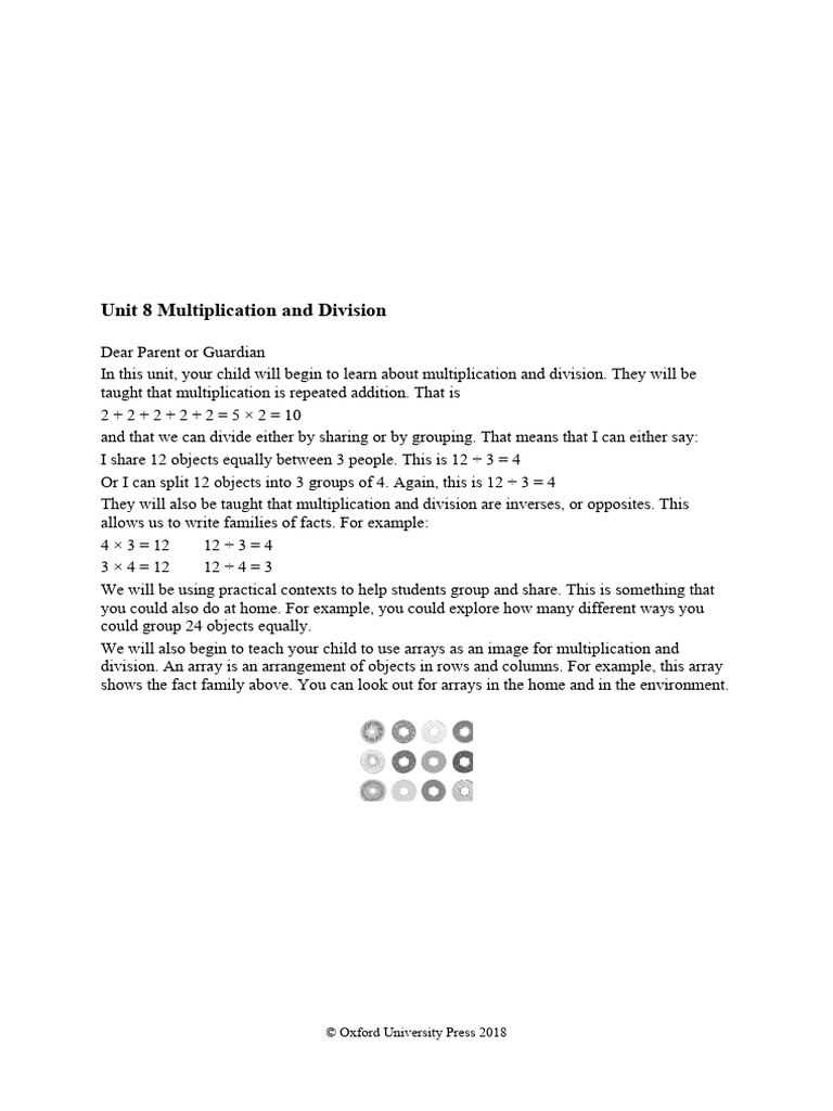 Parent Guide: Unit 8 Math Basics | PDF | Career & Growth | Teaching ...