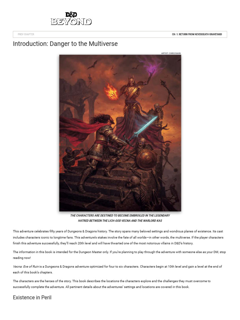 D&D Beyond RIP - Vecna Eve of Ruin - Compressed | PDF | Cemetery ...
