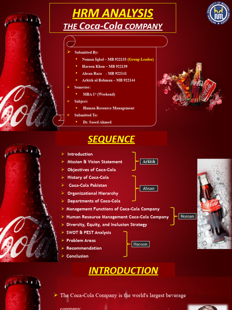 HR Presentation | PDF | Human Resource Management | The Coca Cola Company