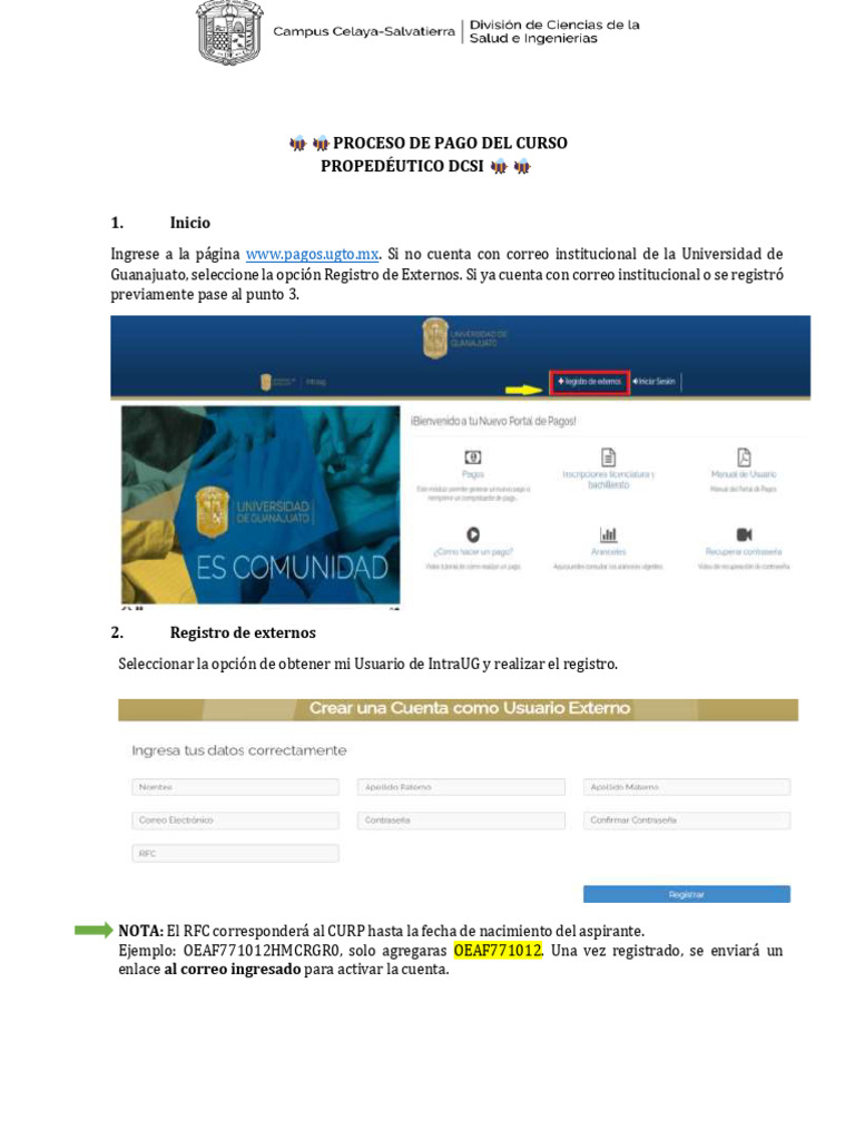 Guia Pago Curso Propedeutico Enero 2024 | PDF