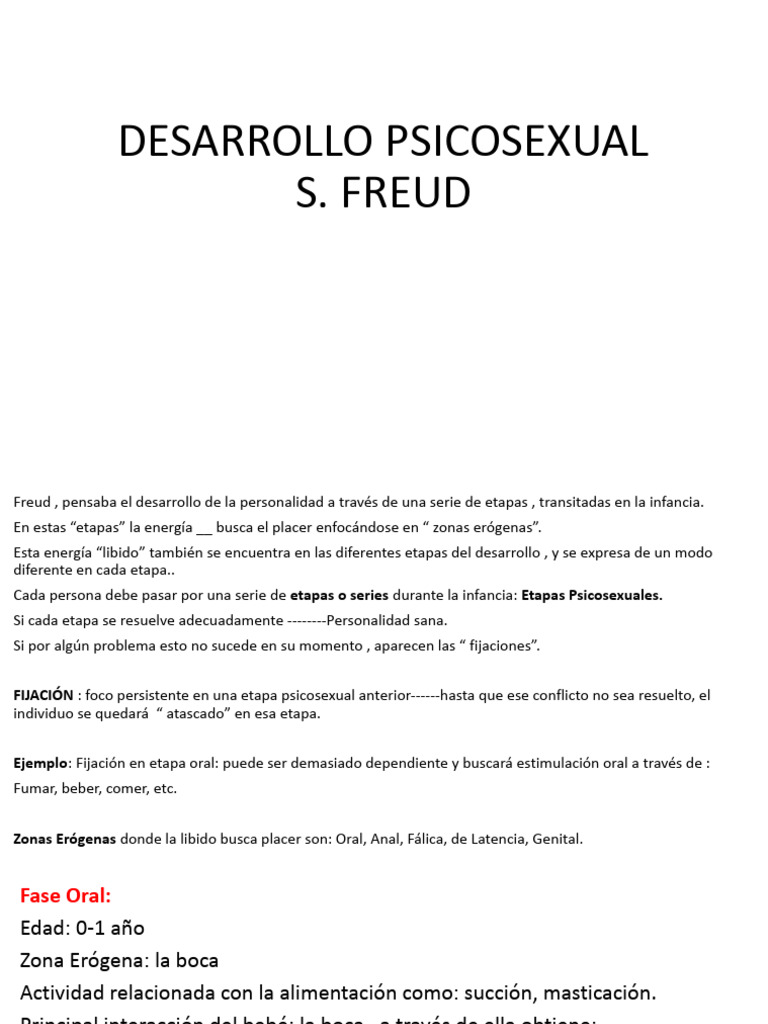 Desarrollo Psicosexual | PDF | Sicología | Psicoanálisis