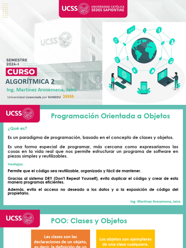 Principios de La Programación Orientada A Objetos - POO Algorítmica II - Semana 6 | PDF ...