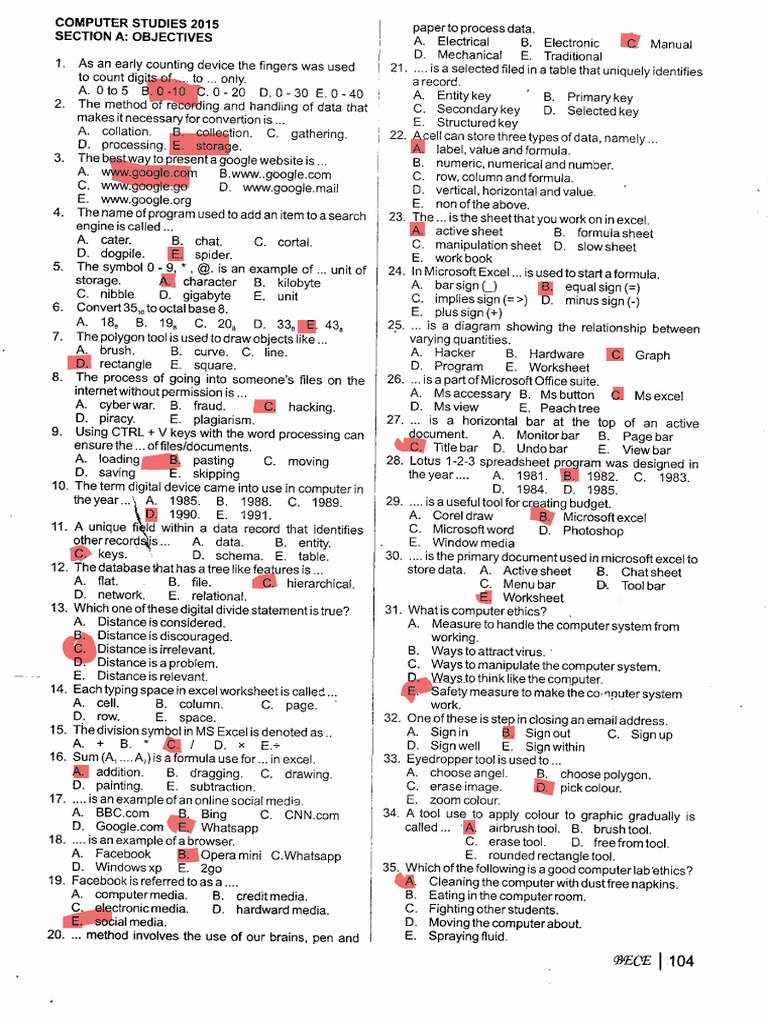 Computer Studies | PDF