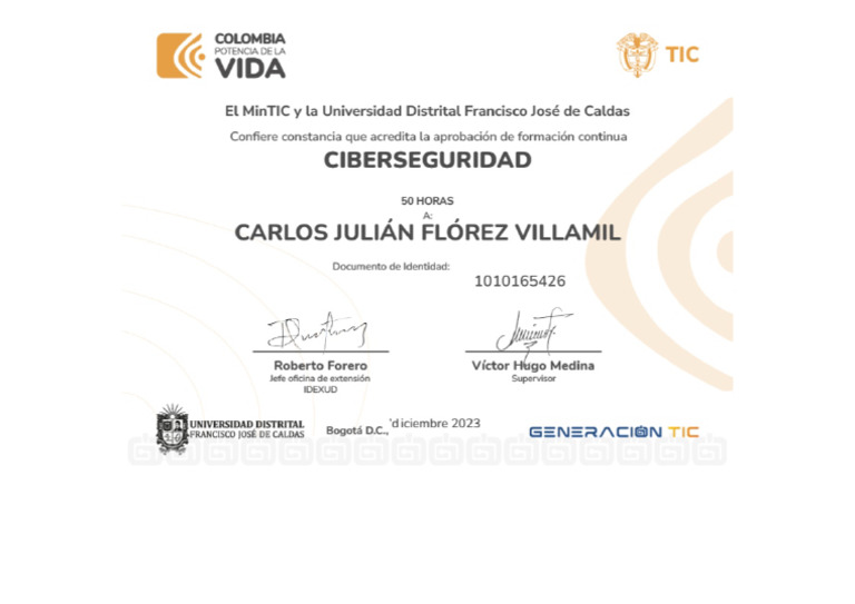 Certificado en Ciberseguridad | PDF