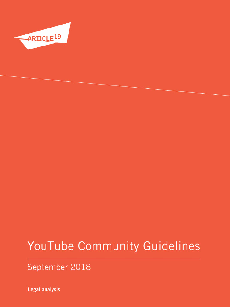 YouTube Community Guidelines August 2018 | PDF | Human Rights | Freedom ...