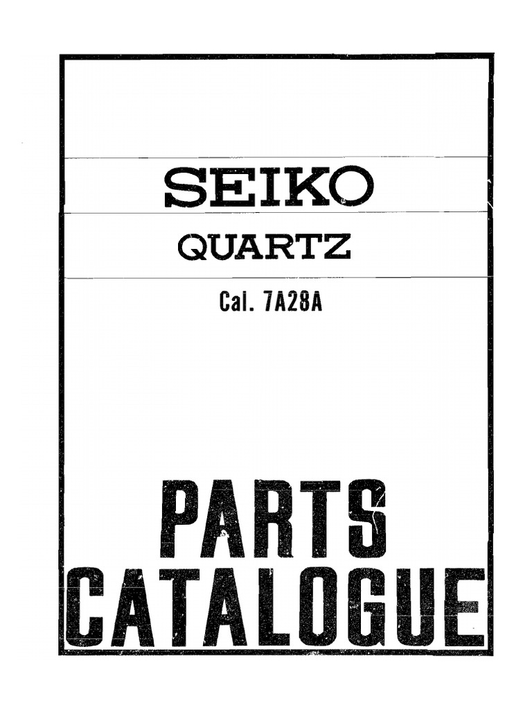 Seiko Tech Guide 7 A28 | PDF