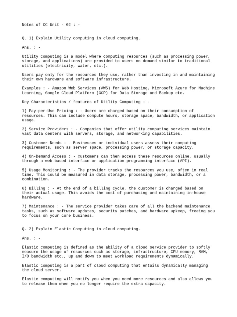 CC Unit - 02 | PDF | Ajax (Programming) | Cloud Computing