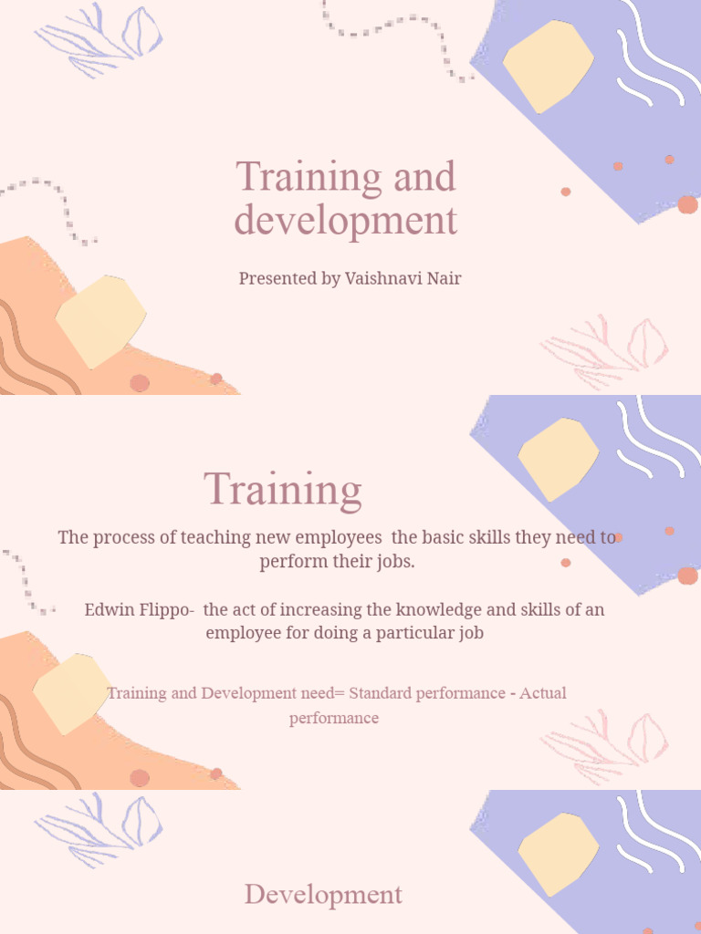 Training and Developement | PDF | Business | Behavior Modification