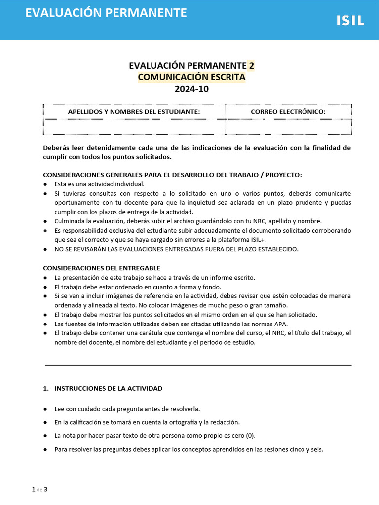 ComunicaciÃ N Escrita - EP2 | PDF