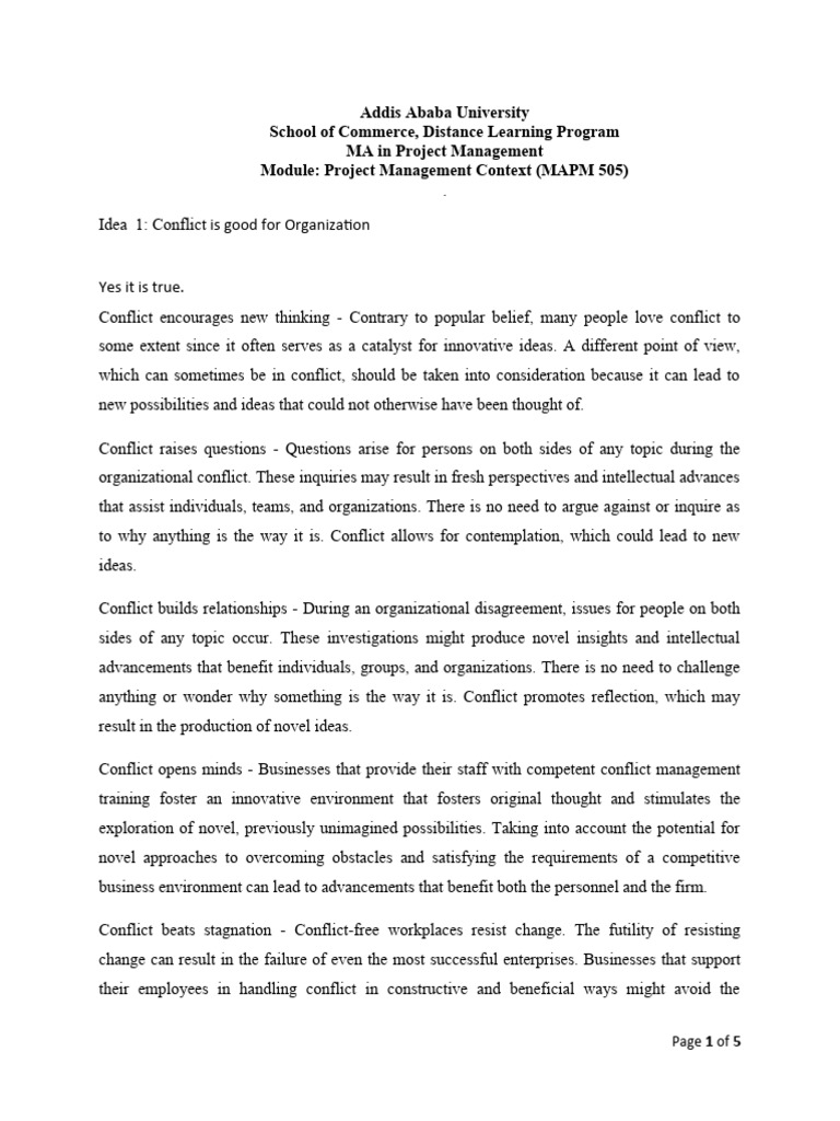 Final TMAII PM Context | PDF | Conflict Resolution | Thought