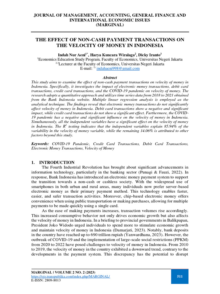 511-527 Indah+Nur+Aeni+et+al Marginal+-+THE+EFFECT+OF+NON-CASH+PAYMENT ...