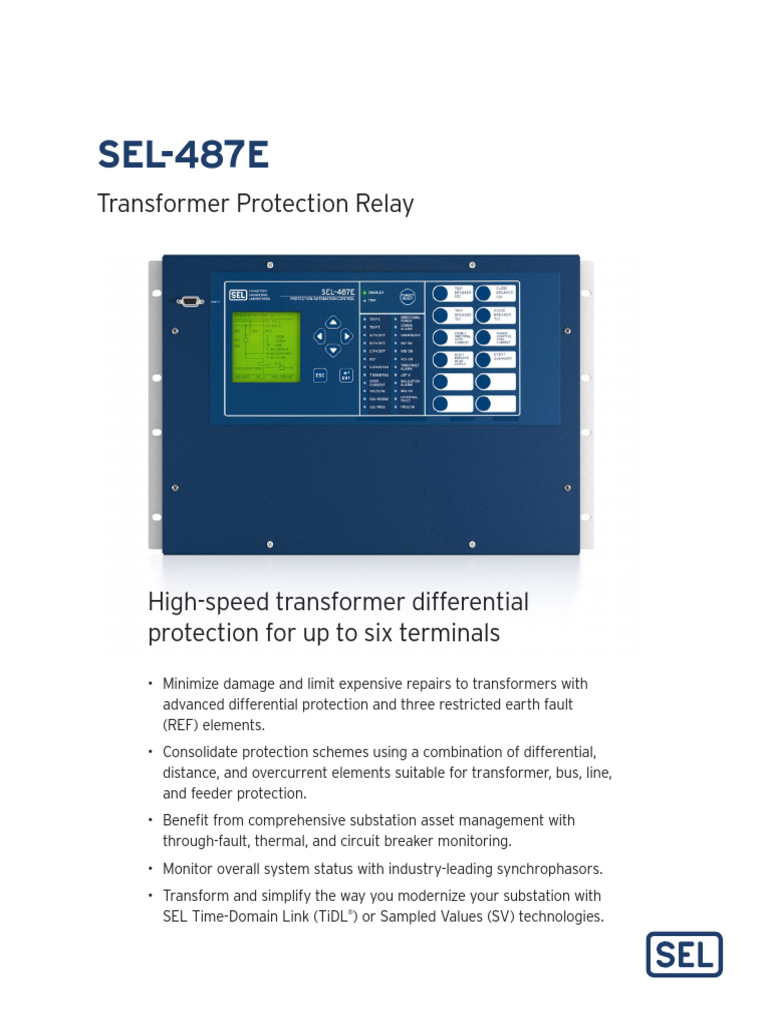 Flyer SEL-487E | PDF | Computer Network | Transformer