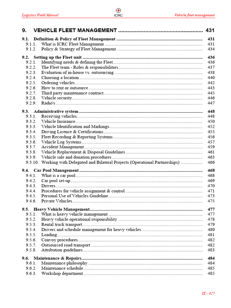 Vehicle Fleet Management | PDF | Logistics | Vehicles