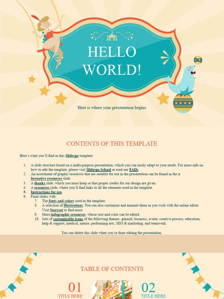 Circus Background XL by Slidesgo - 024722 | PDF | Planets | Solar System