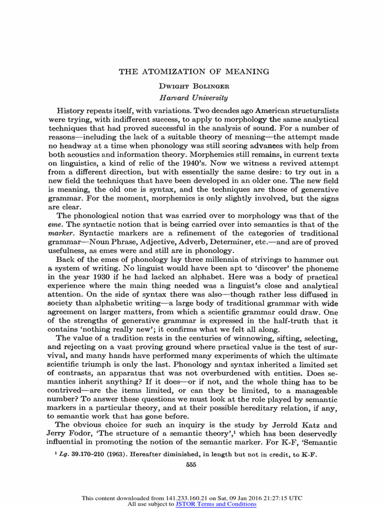 Semantic Atomization Explained | PDF | Theory | Semantics