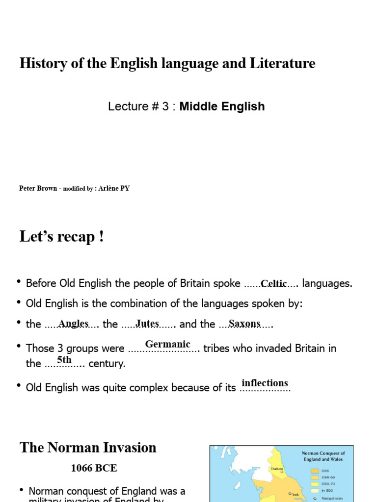 CM 3 - History of The Eng Lang Lit | PDF | English Language | Normans