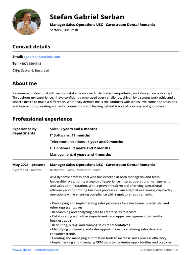 CV - Serban - Stefan Gabriel Dec 2023 | PDF | Customer Relationship Management | Cloud Computing