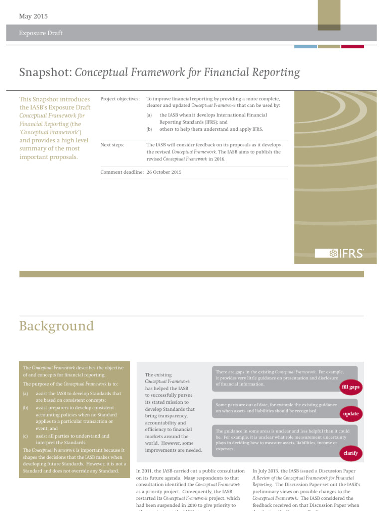 Snapshot - IFRS - Conceptual Framework - May2015ED | PDF | International Financial Reporting ...