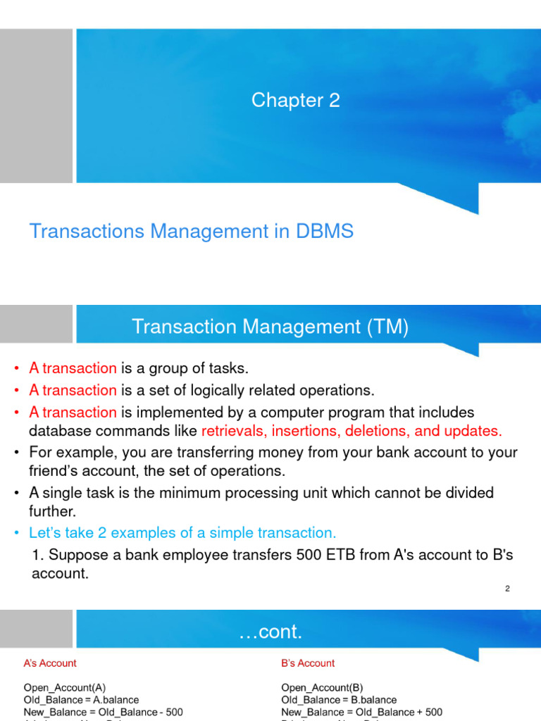 Chapter Two Pdf Database Transaction Databases
