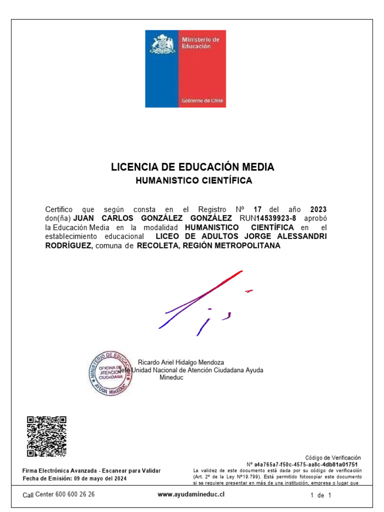 Licencia Educación Media 2024 Pdf