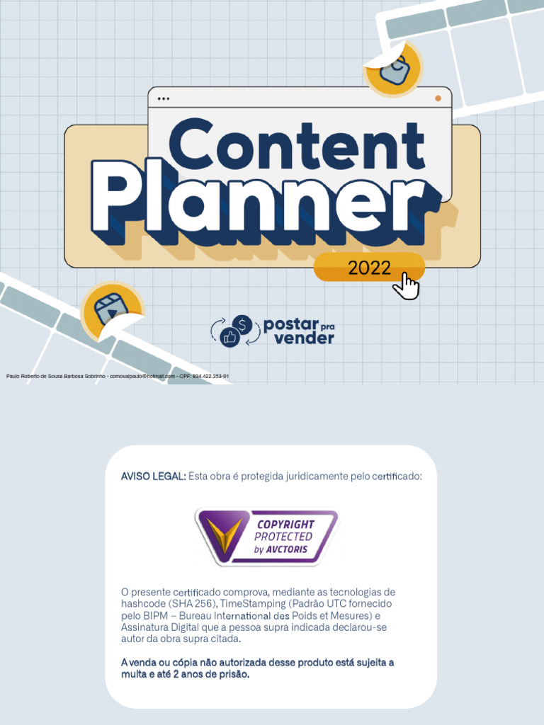 Content Planner 2022 | PDF