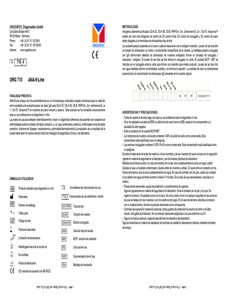 Inserto Inmunoblot ORGENTEC | Descargar gratis PDF | Laboratorios ...
