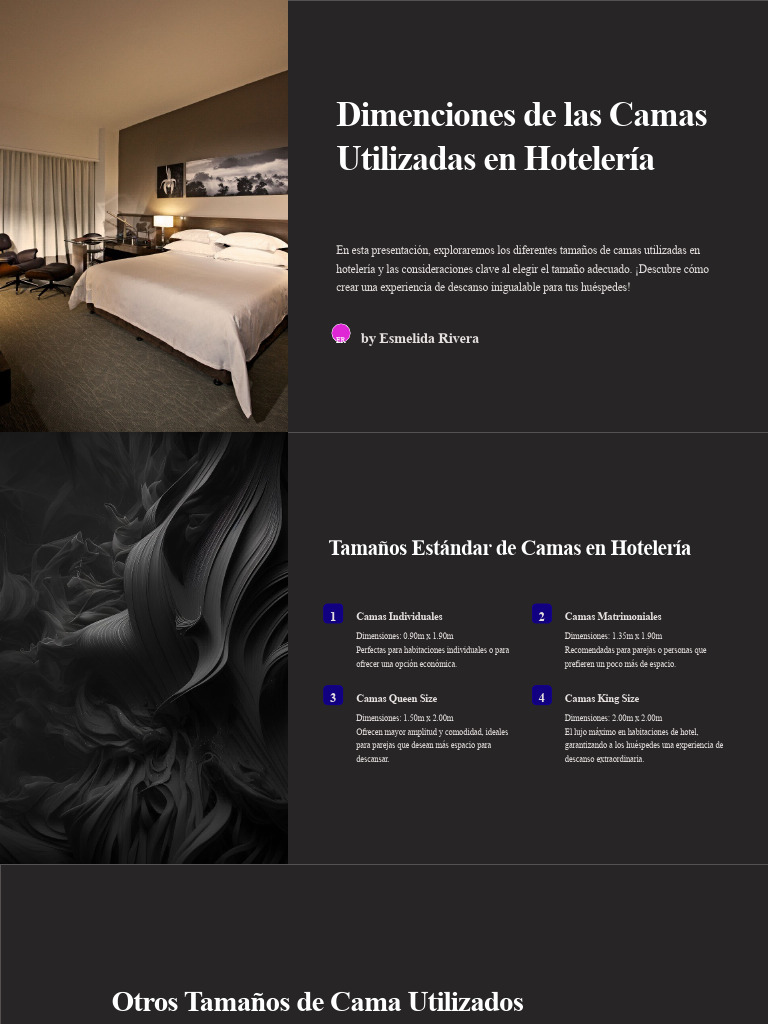 Dimenciones de Las Camas Utilizadas en Hoteleria | PDF | Hotel