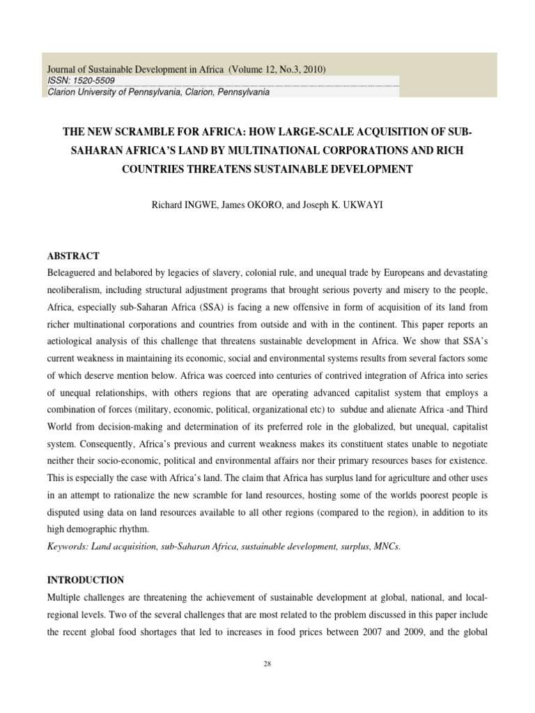 The New Scramble For Africa How Large SC-1 | PDF | Africa | Loans